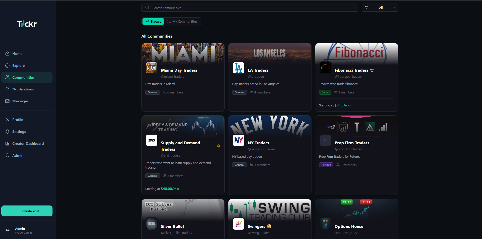 Tickr — The Ultimate Platform for Traders & Trading Communities | Join ...