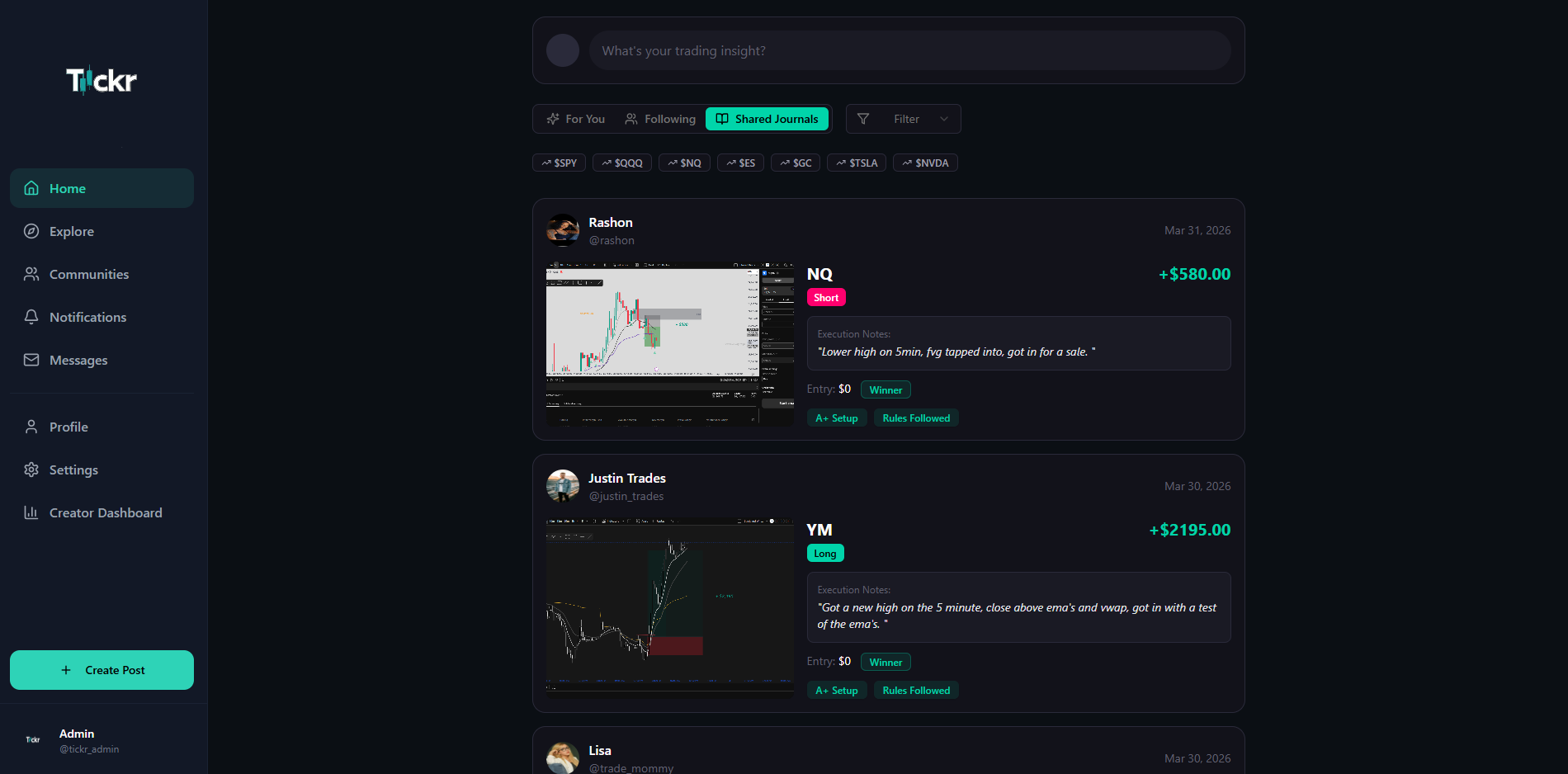 Tickr — The Ultimate Platform for Traders & Trading Communities | Join ...